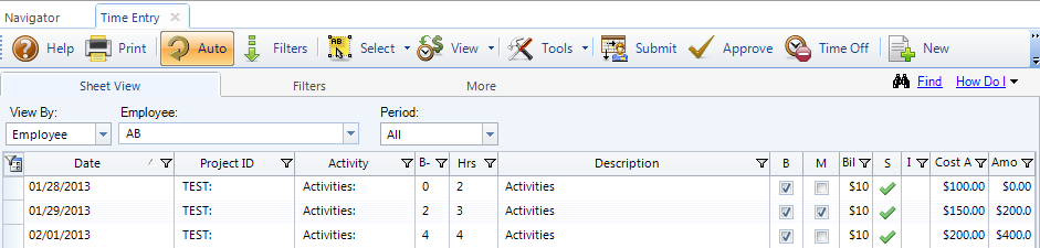 A-Hours B-Hours Comparison – BQE Knowledgebase