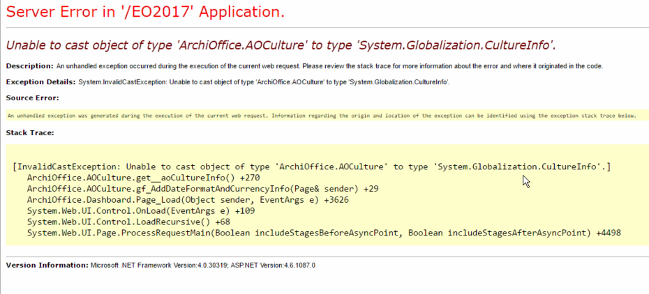 Server error in ArchiOffice/EngineerOffice application upon logging – BQE Knowledgebase