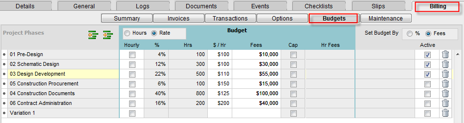 How do I set up budgets in ArchiOffice? – BQE Knowledgebase