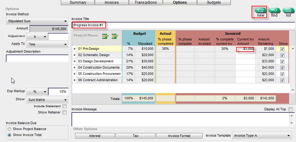 How do I create progress invoices in ArchiOffice? – BQE Knowledgebase