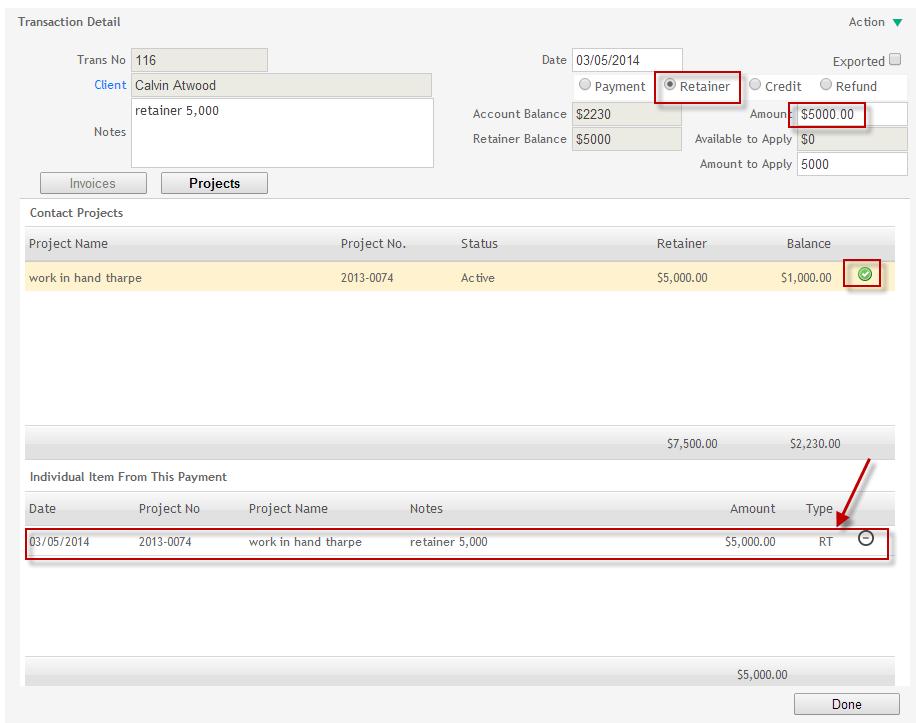 How do I add retainers in ArchiOffice? – BQE Knowledgebase