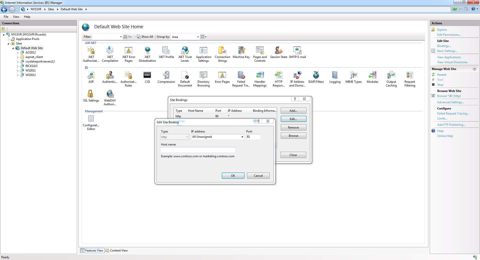 How do I change the IIS port? – BQE Knowledgebase